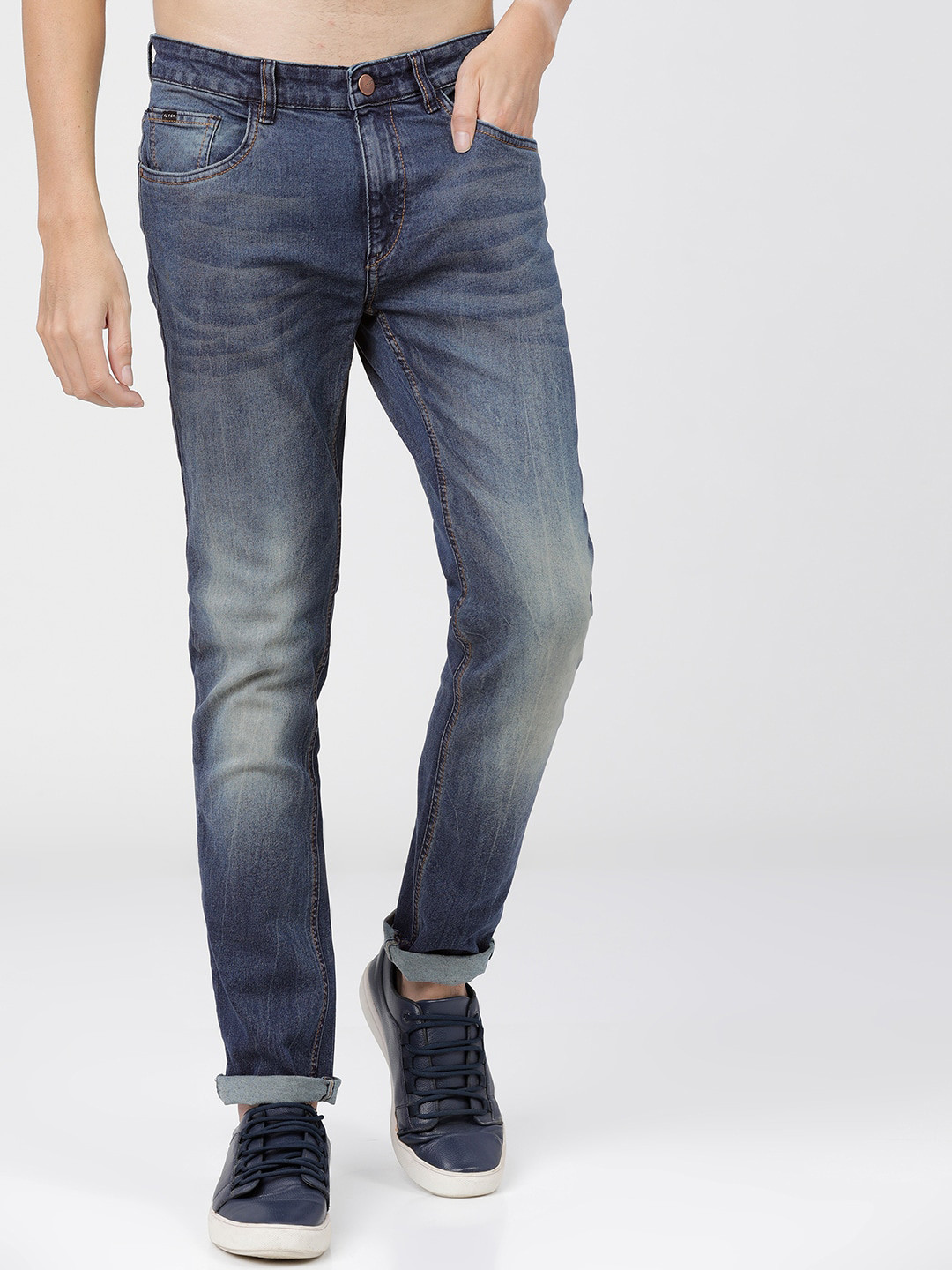 Buy KETCH Men Blue Slim Fit Heavy Fade Stretchable Jeans - Jeans for ...