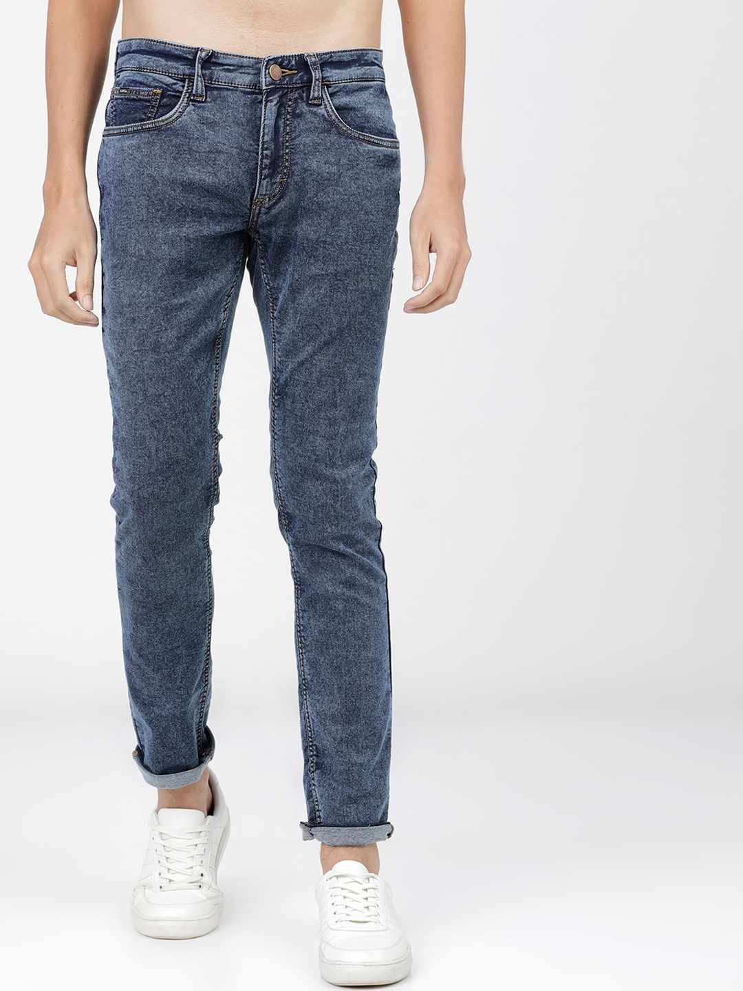 Buy KETCH Men Blue Slim Fit Heavy Fade Stretchable Jeans - Jeans for ...