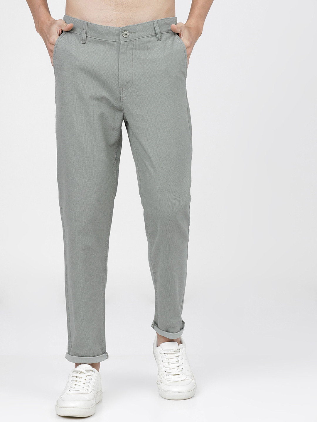 Buy KETCH Men Textured Slim Fit Trousers - Trousers for Men 15769420 ...