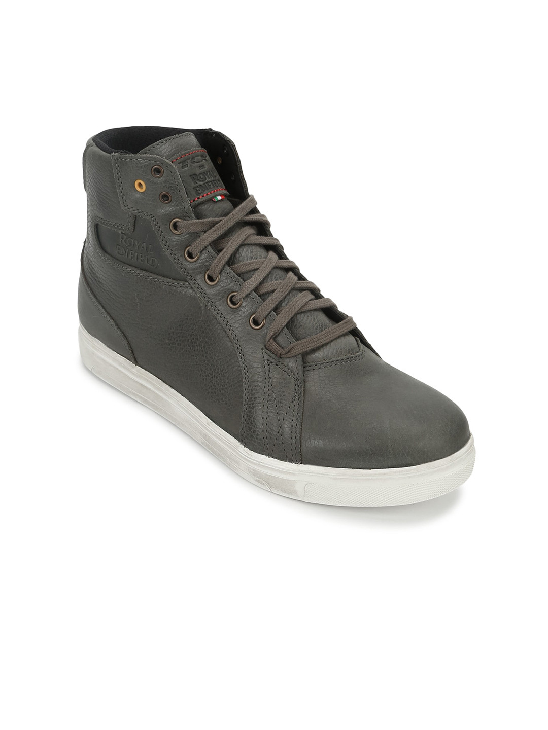 Buy Royal Enfield Men Olive Green Leather Cabo WP Riding Boots - Casual ...