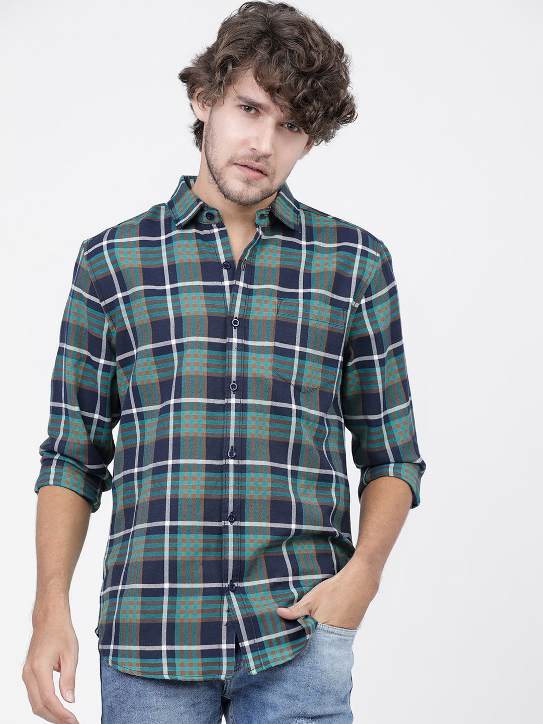 Buy KETCH Men Slim Fit Tartan Checked Casual Shirt - Shirts for Men ...