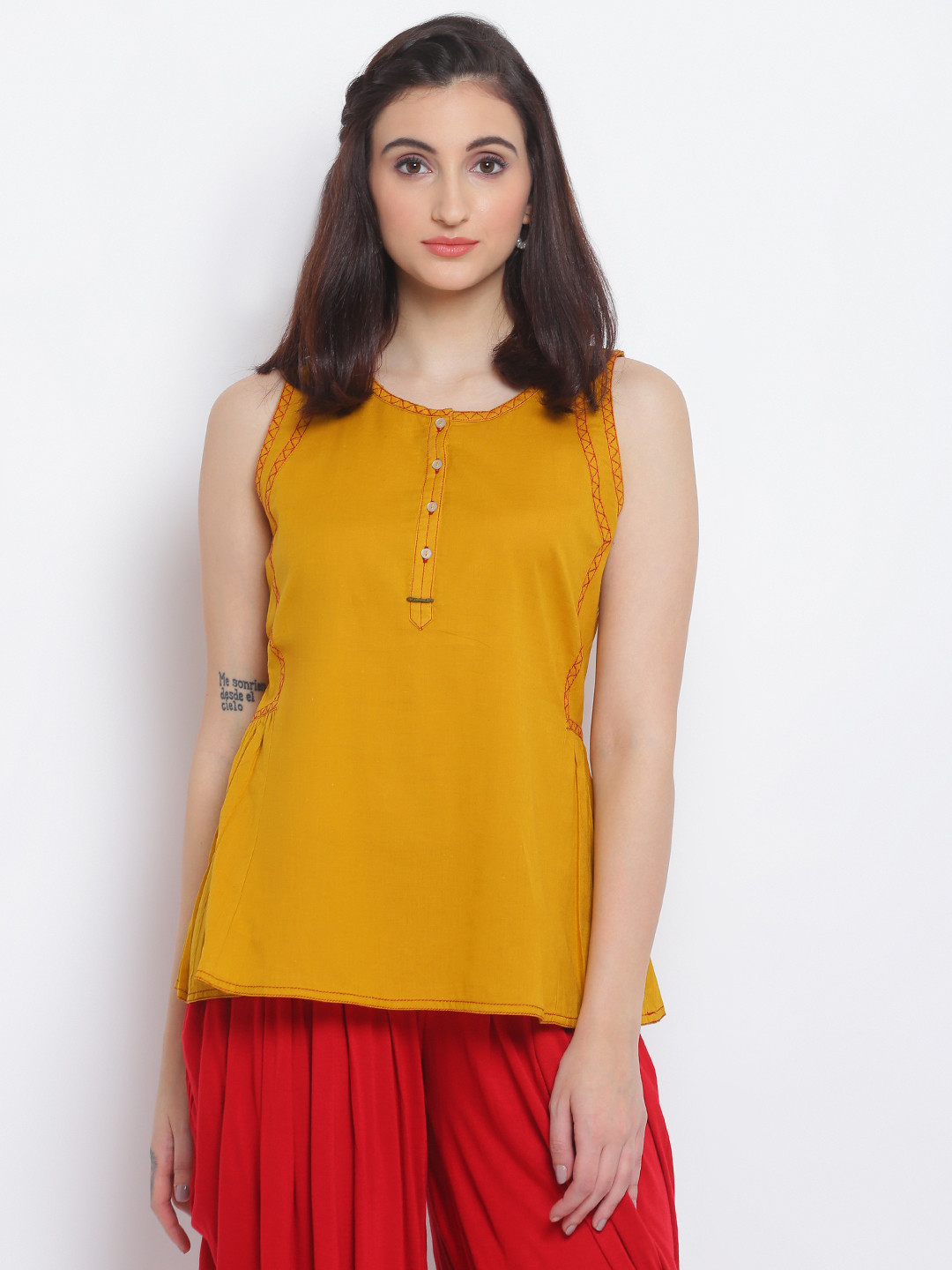 Buy Lakshita Yellow Ethnic Top - Tops for Women 15772268 | Myntra