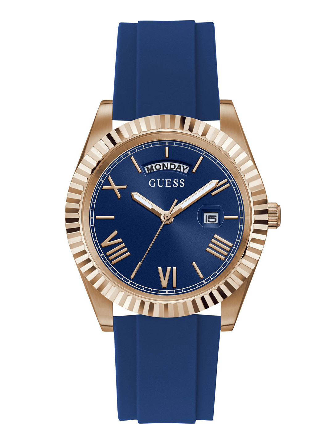 Buy GUESS Men Blue Dial & Blue Straps Analogue Watch GW0335G2 - Watches ...