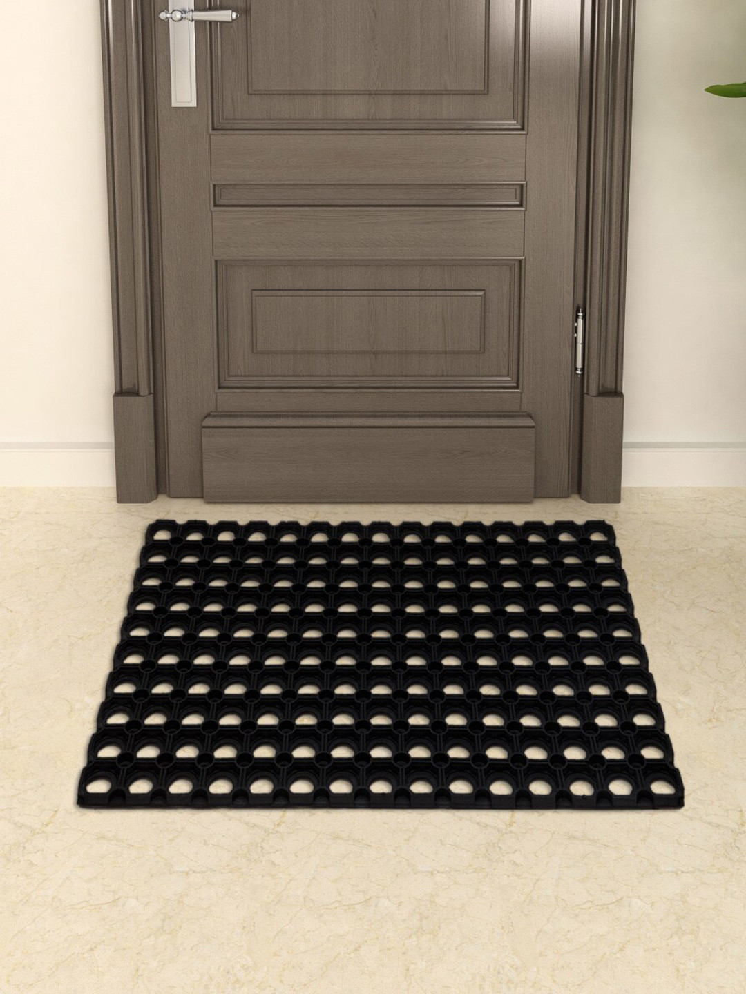 Buy Home Centre Black Textured Anti Skid Door Mat - Doormats for Unisex ...