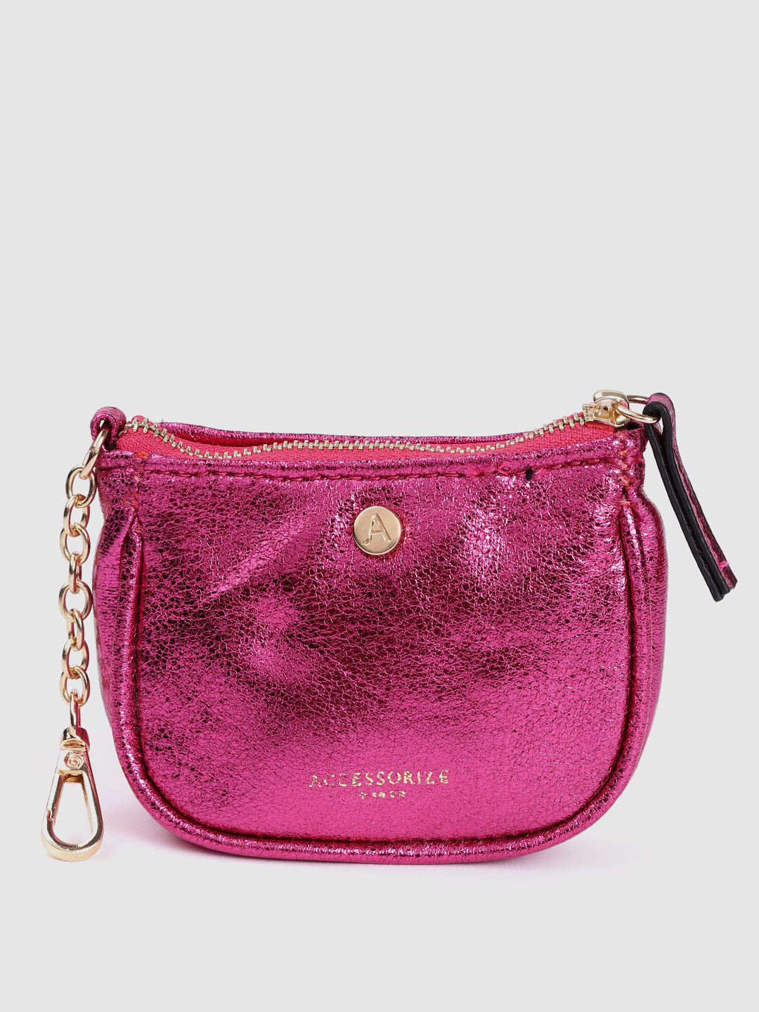 Buy Accessorize Fuchsia Pink Clip On Coin Purse Keyring - Clutches for ...