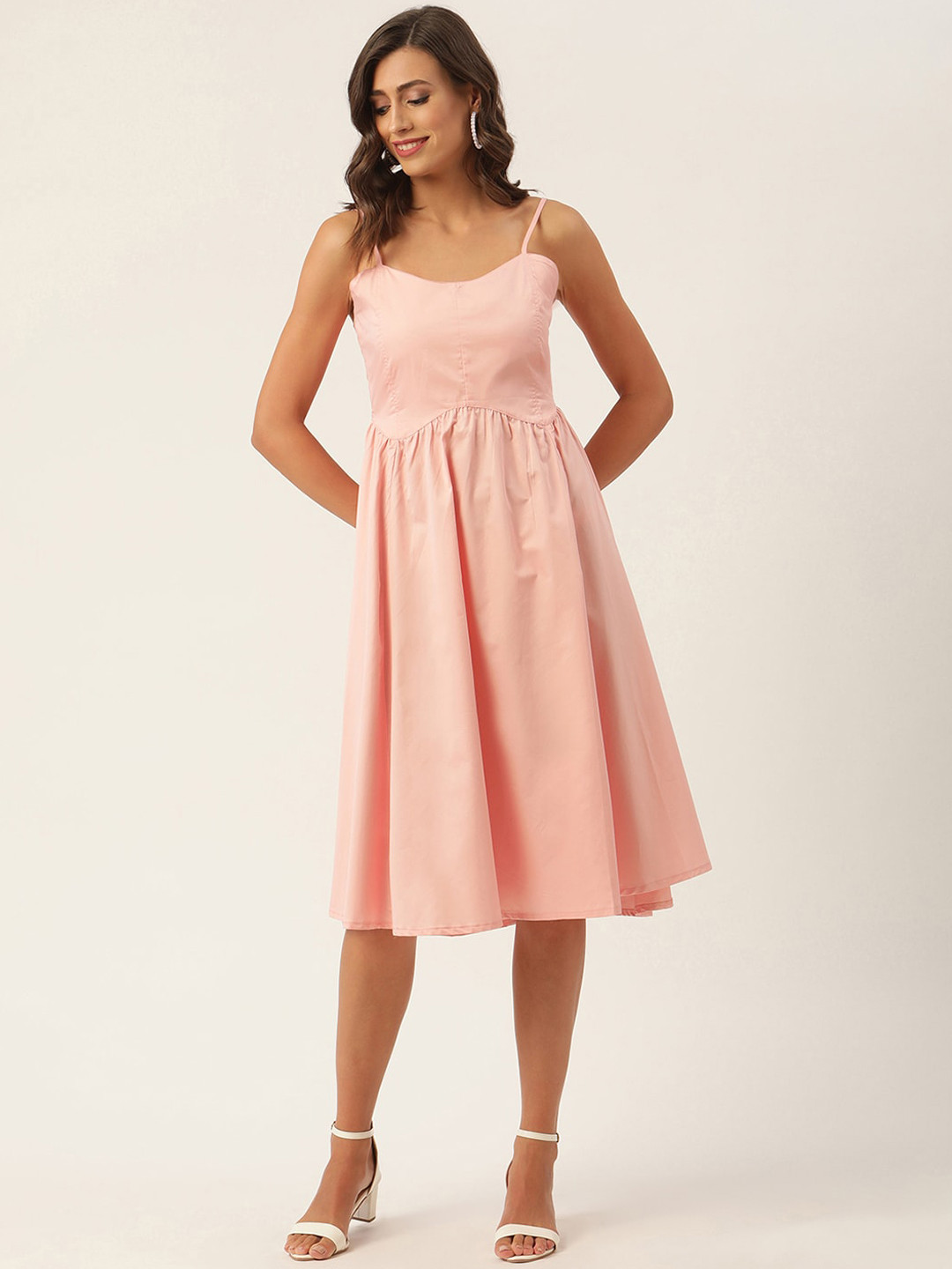 Buy KENDALL & KYLIE Women Pink Fit & Flare Dress - Dresses for Women ...