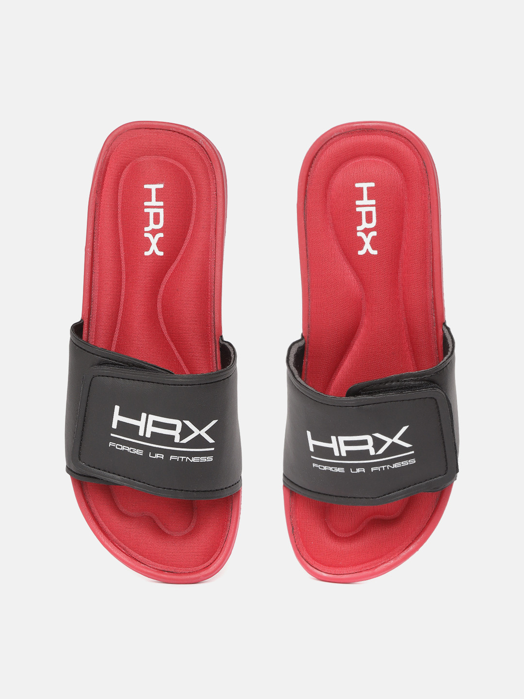 Buy HRX By Hrithik Roshan Men Black & Red HRX Memory Foam Flip Flop ...