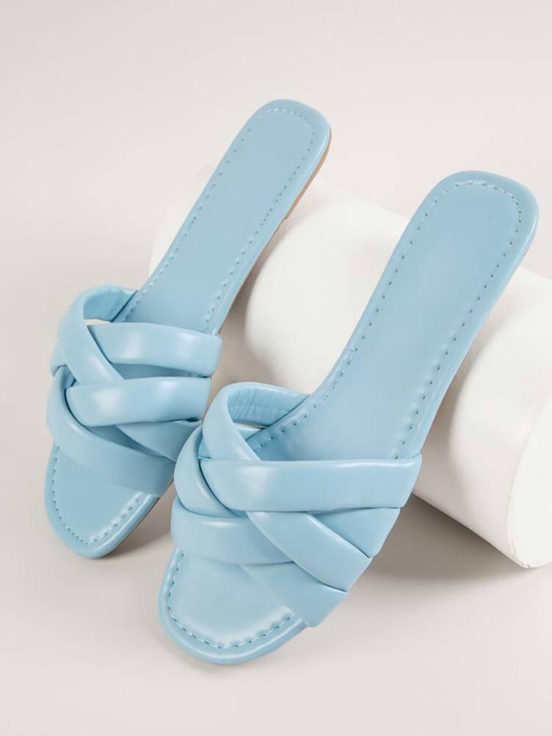 Buy Street Style Store Women Turquoise Blue Colourblocked Open Toe ...
