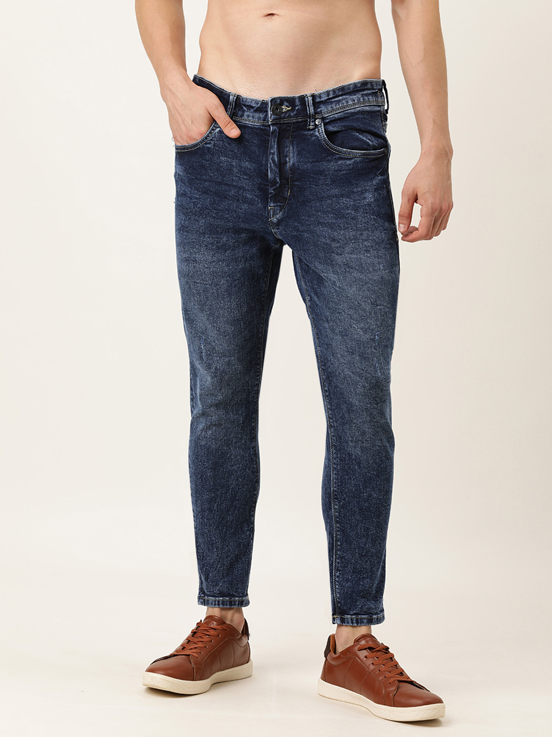 Buy Flying Machine Men Blue MJ Mankle Light Fade Stretchable Jeans ...