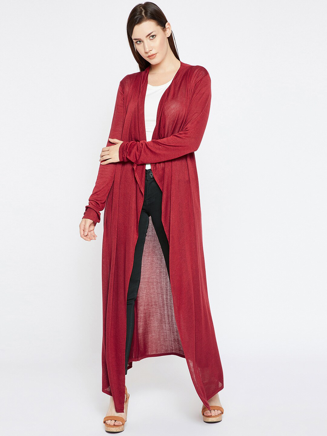 Buy Madame Red Maxi Longline Top - Tops for Women 15811592 | Myntra