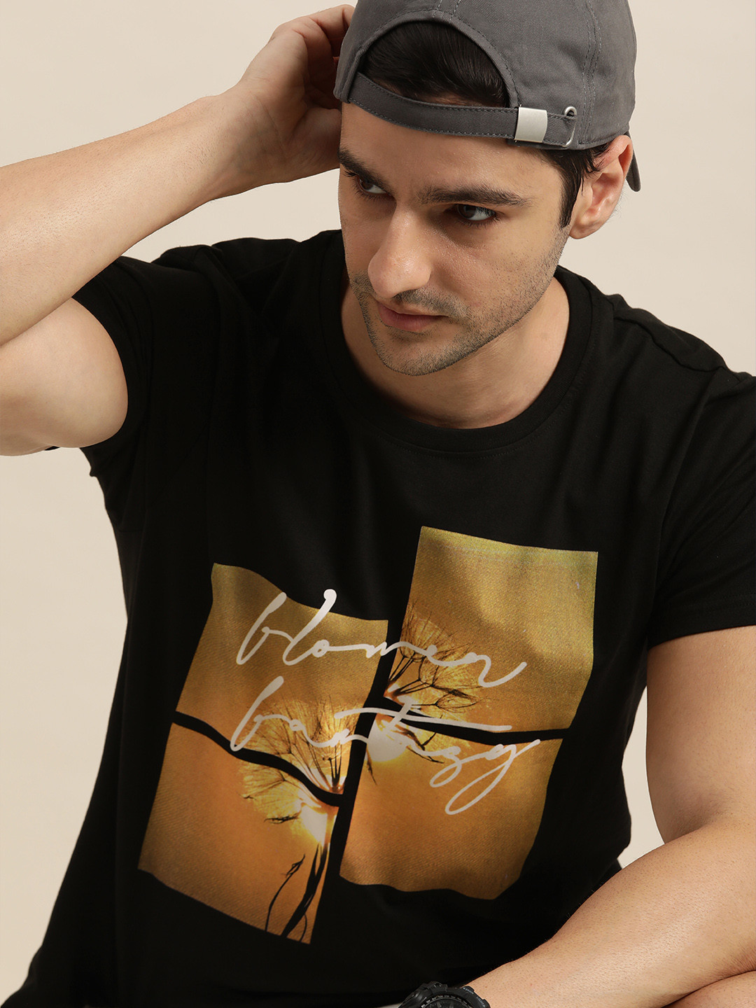 Buy Moda Rapido Men Black Graphical Printed Casual T Shirt - Tshirts ...