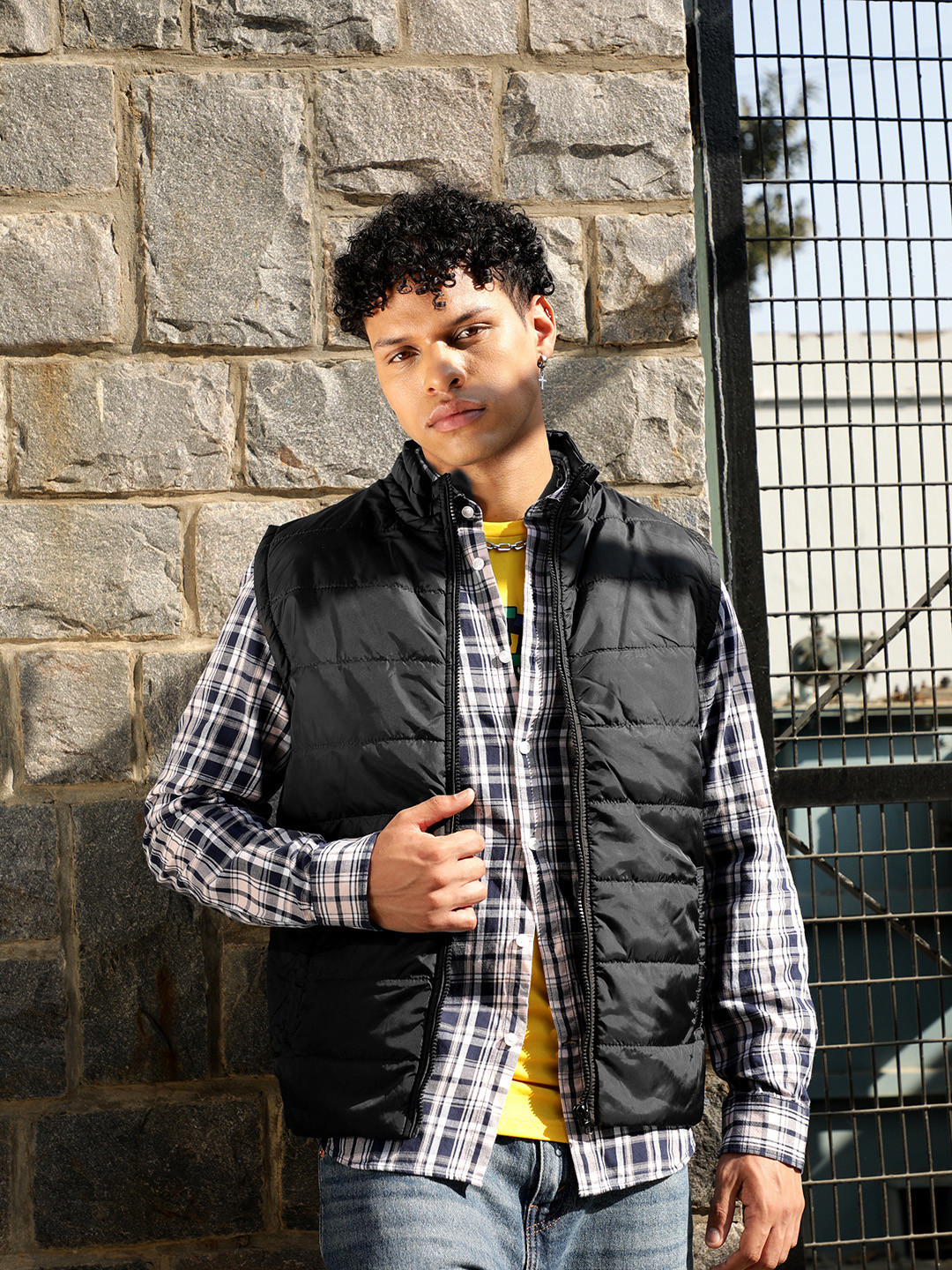 Buy HIGHLANDER Men Black Padded Jacket - Jackets for Men 15835920 | Myntra