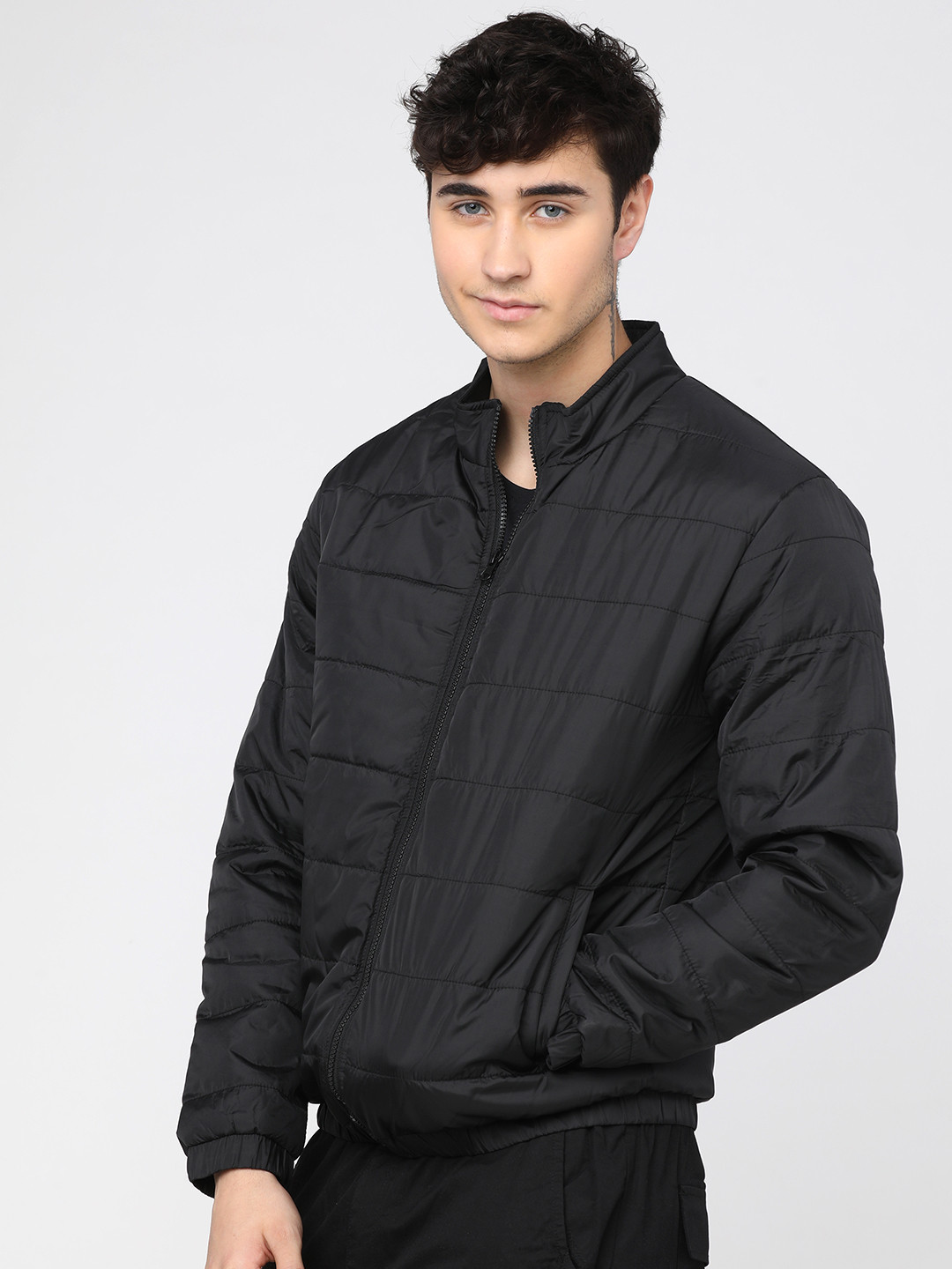 Buy HIGHLANDER Men Black Padded Jacket - Jackets for Men 15835938 | Myntra