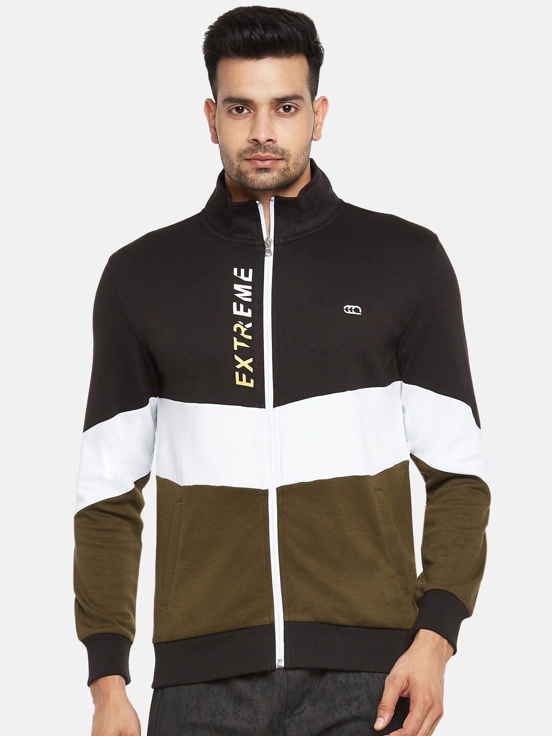 Buy Ajile By Pantaloons Men Black Colourblocked Sweatshirt ...