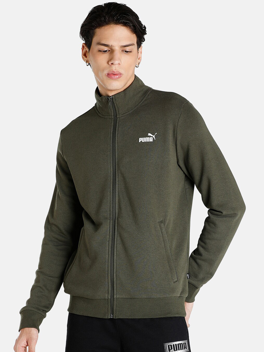 Buy Puma Men Green Brand Logo Outdoor Sporty Jacket - Jackets for Men ...