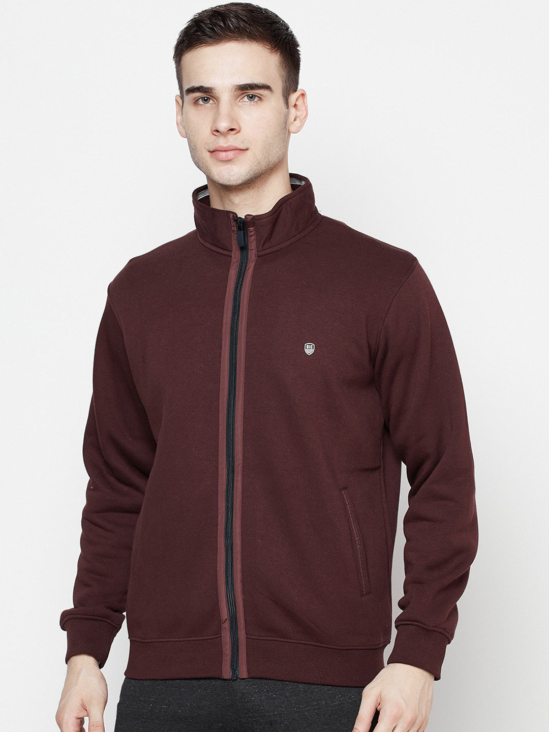 Buy Octave Men Burgundy Fleece Sweatshirt - Sweatshirts for Men ...