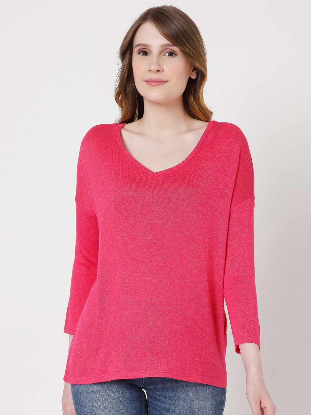 Buy Vero Moda Women Pink Pullover - Sweaters for Women 15843760 | Myntra