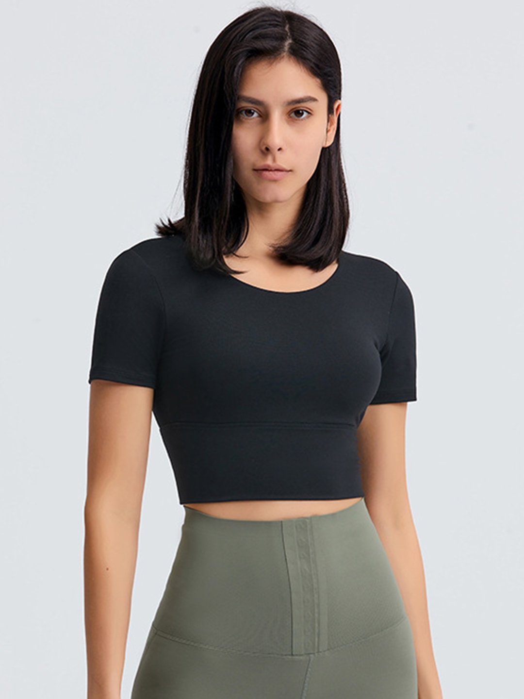 Buy Urbanic Women Black Solid Slim Fit Styled Back T Shirt Tshirts
