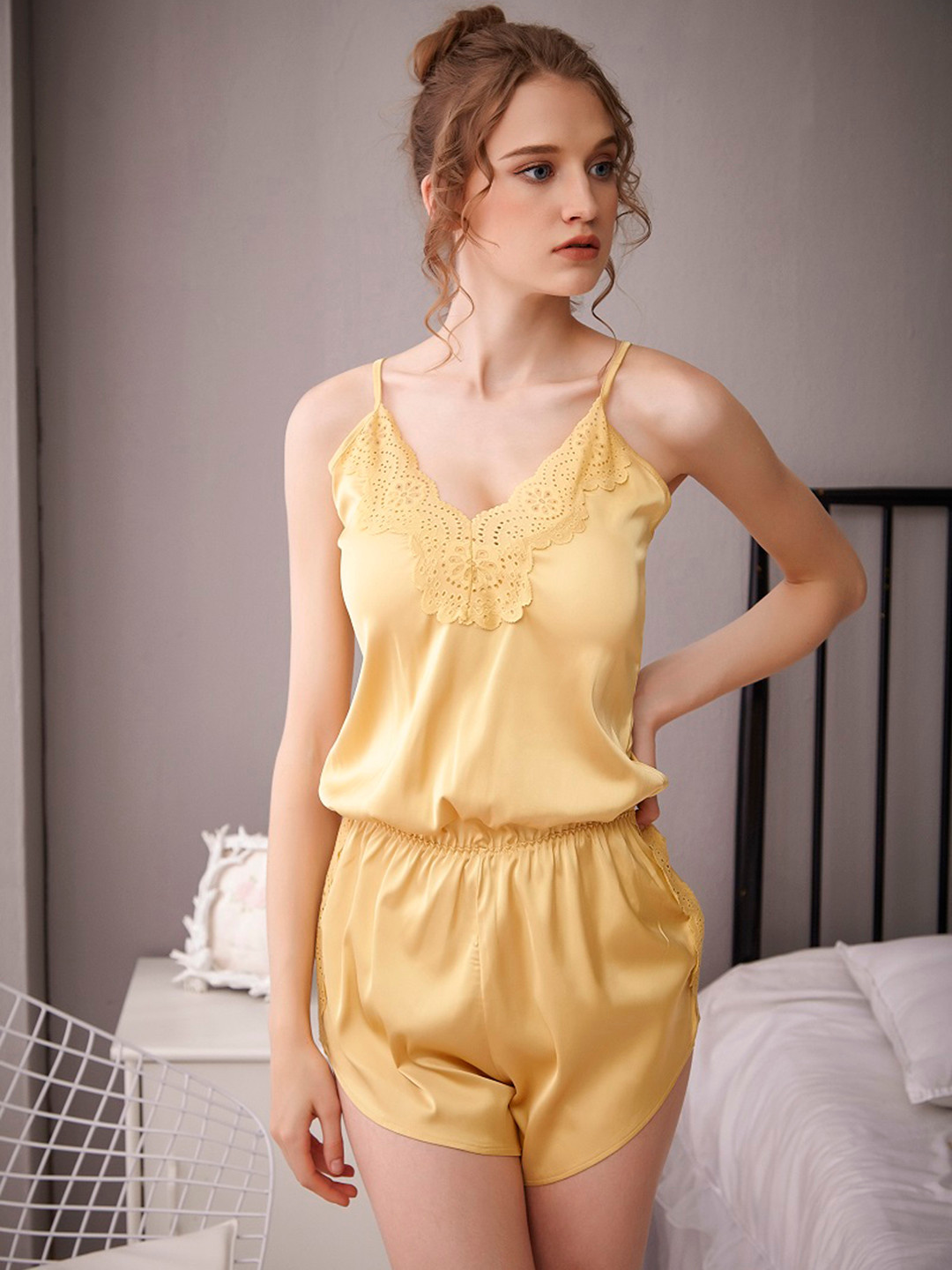 Buy URBANIC Women Yellow Night Suit - Night Suits for Women 15851884 ...