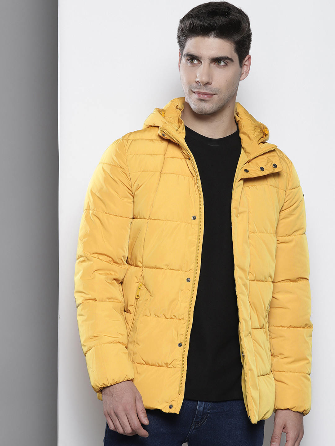 Buy Geox Men Yellow Lightweight Padded Jacket - Jackets for Men ...