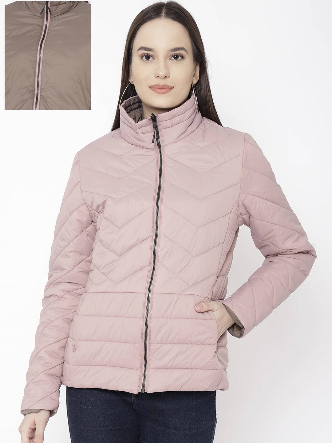 Buy LURE URBAN Women Pink Padded Jacket - Jackets for Women 15854384 ...