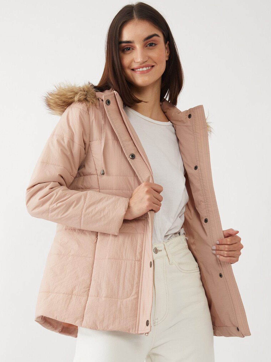 Buy Zink London Women Pink Padded Jacket - Jackets for Women 15859770 ...