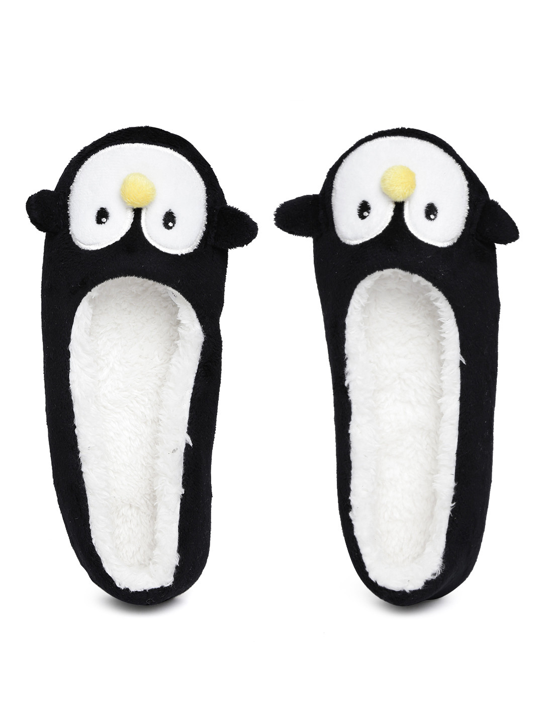 Buy FOREVER 21 Women Black Penguin Shaped Slippers - Flip Flops for ...