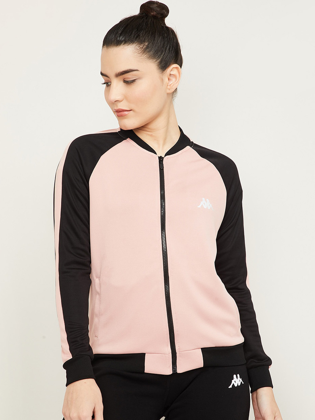 Buy Kappa Women Pink Colourblocked Sporty Jacket - Jackets for Women ...