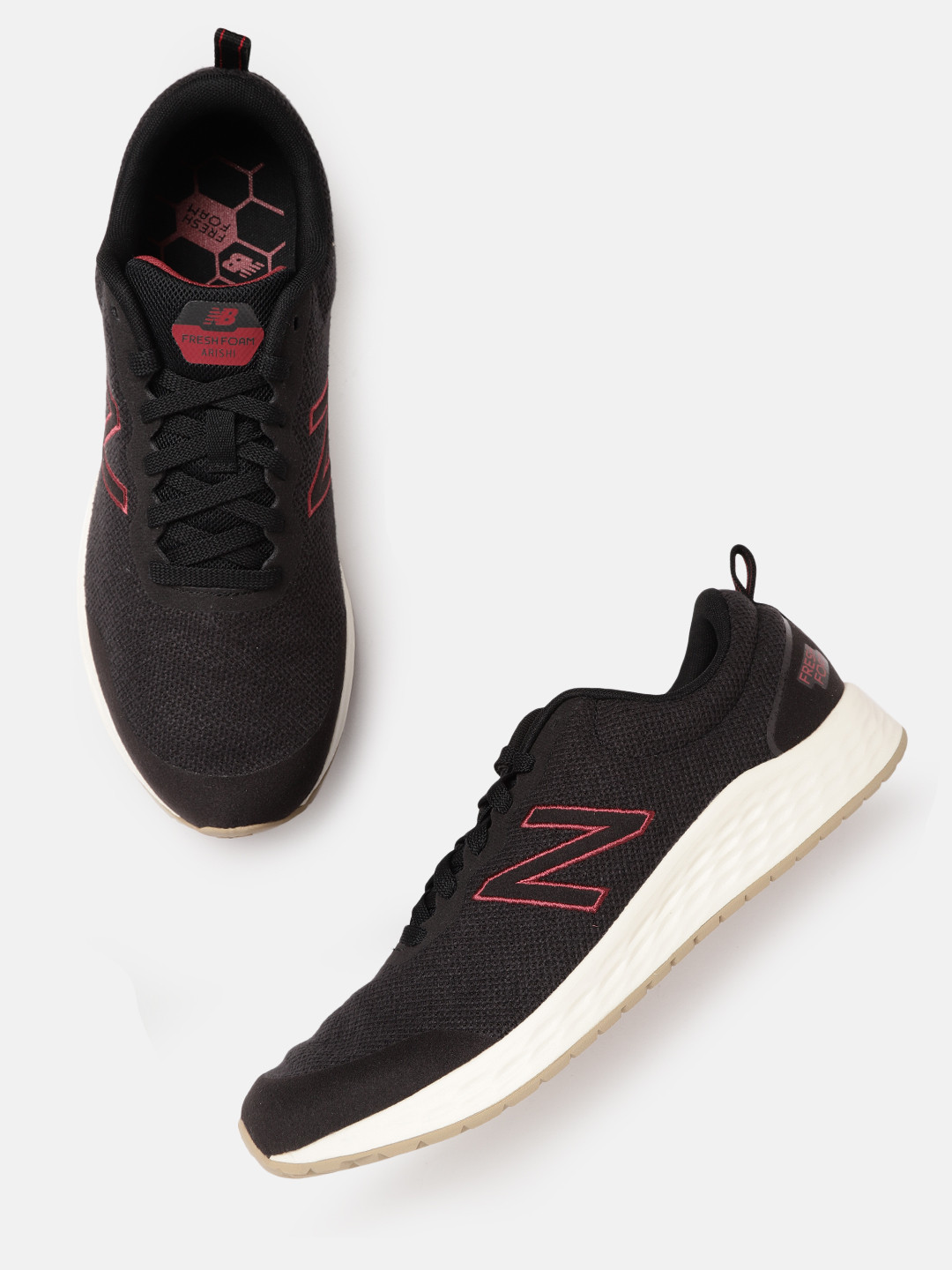 Buy New Balance Men Black ARISHI Woven Design Running Shoes - Sports ...