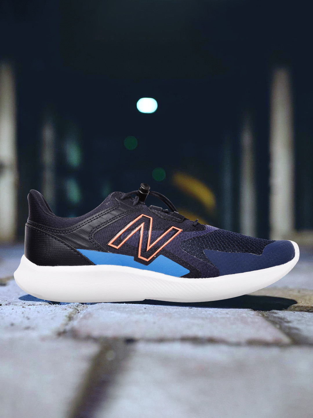 Buy New Balance Men Navy Blue Woven Design Running Shoes - Sports Shoes ...