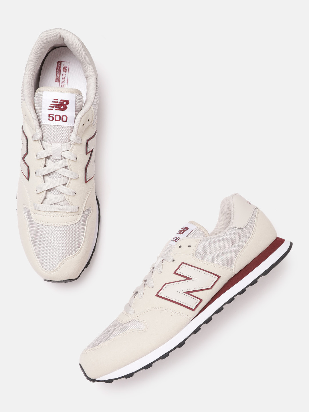 Buy New Balance Men Peach Coloured Woven Design Suede Sneakers ...