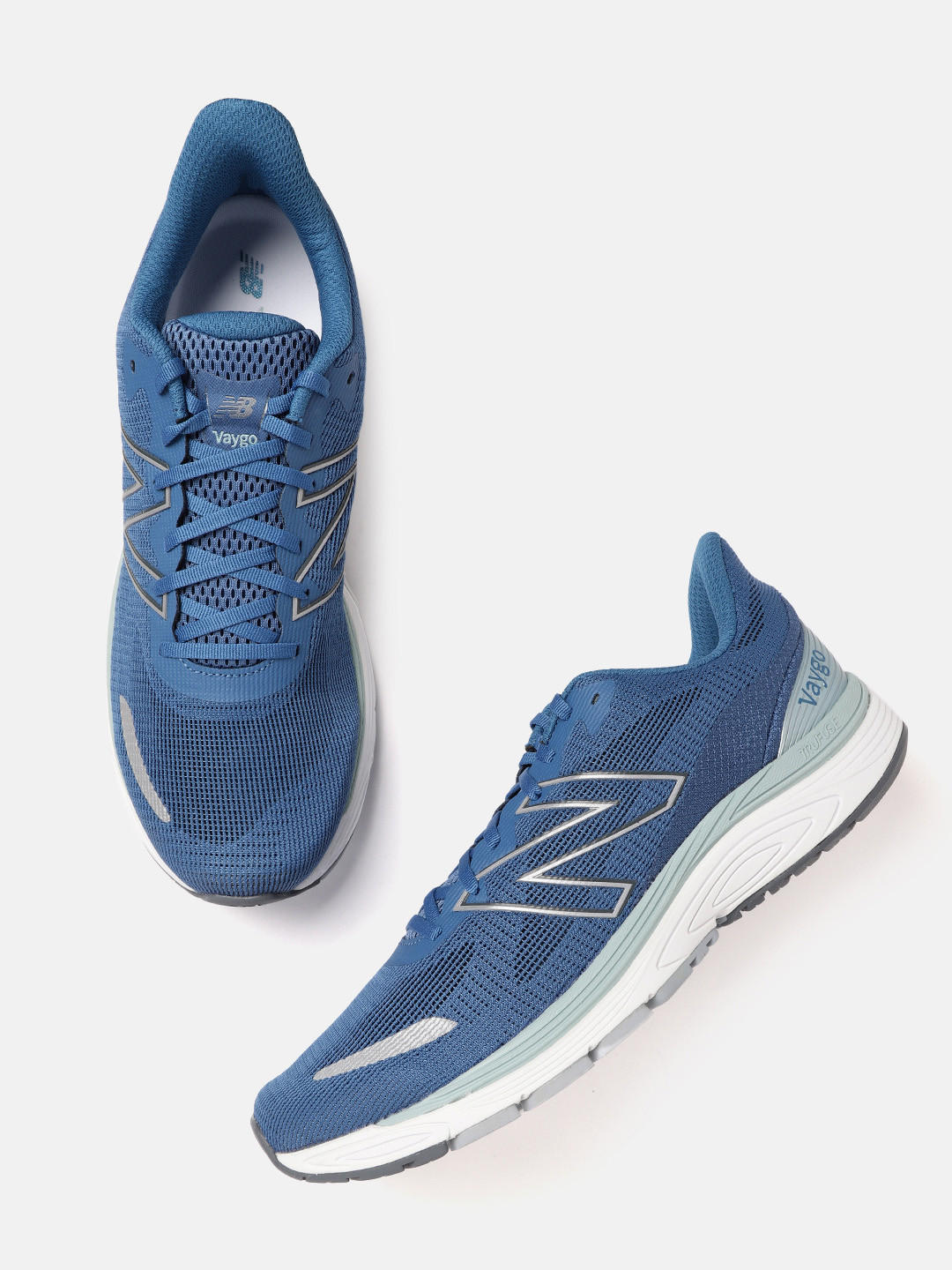 Buy New Balance Men Blue Woven Design Running Shoes - Sports Shoes for ...