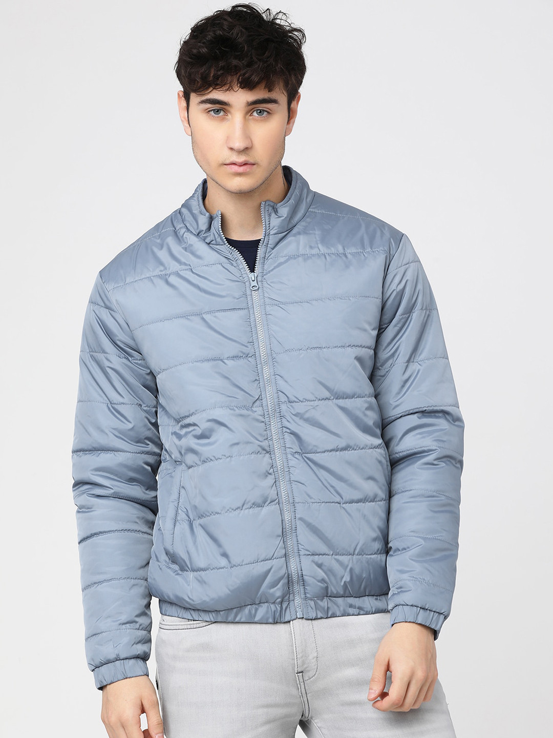 Buy HIGHLANDER Men Blue Puffer Jacket - Jackets for Men 15873482 | Myntra