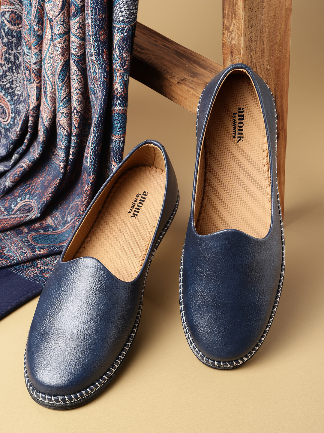 Buy Anouk Men Navy Blue Solid Slip Ons - Casual Shoes for Men 15874684 ...