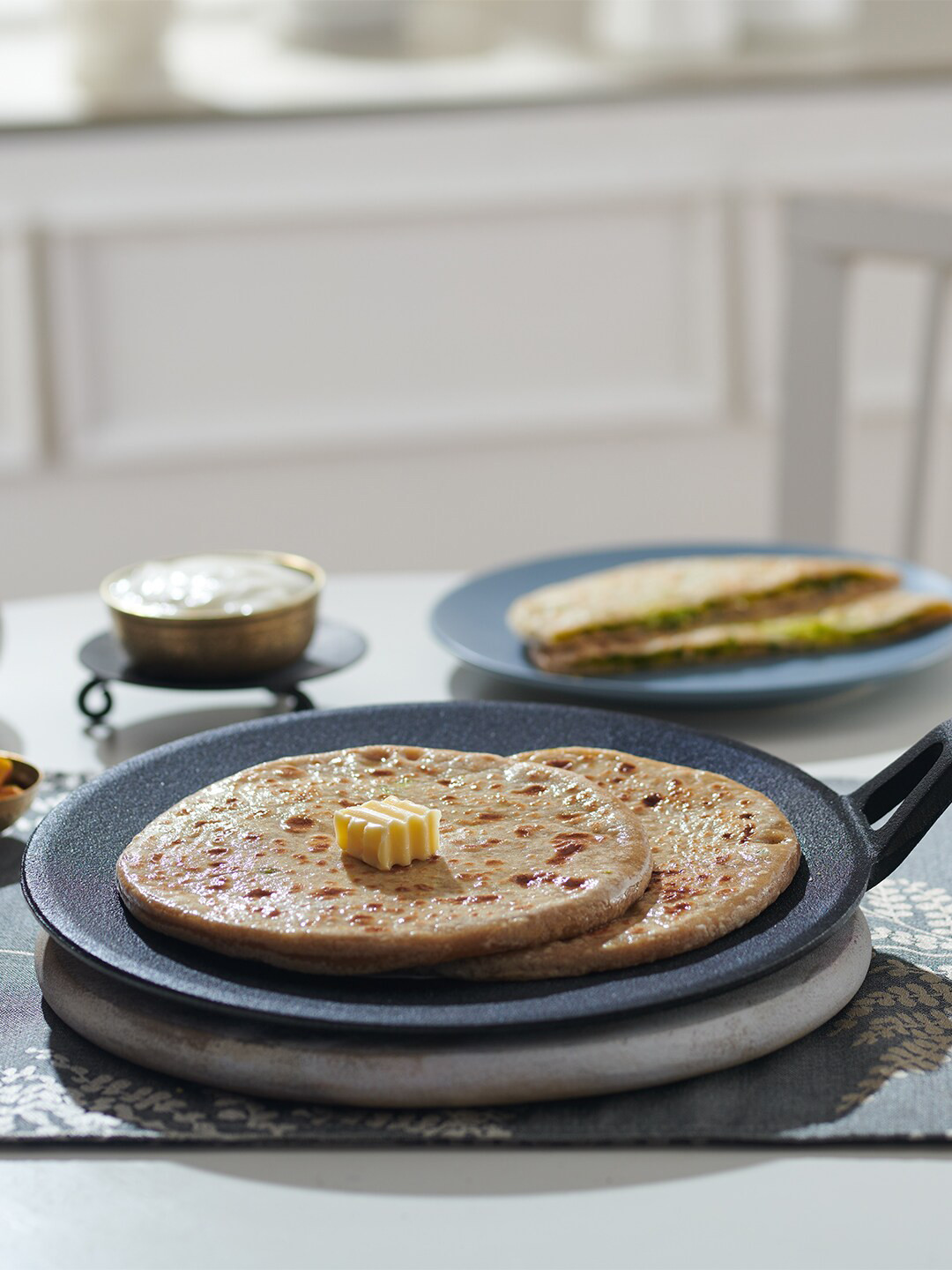 Buy BERGNER Black & Olive Green Solid Concave Tawa - Cookware for ...