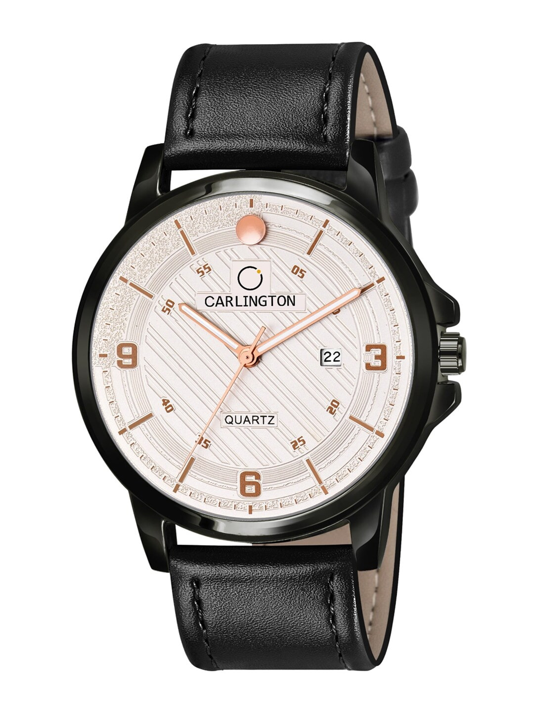 Buy CARLINGTON Men Alloy Dial & Leather Strap Analogue Watch CT1050 ...
