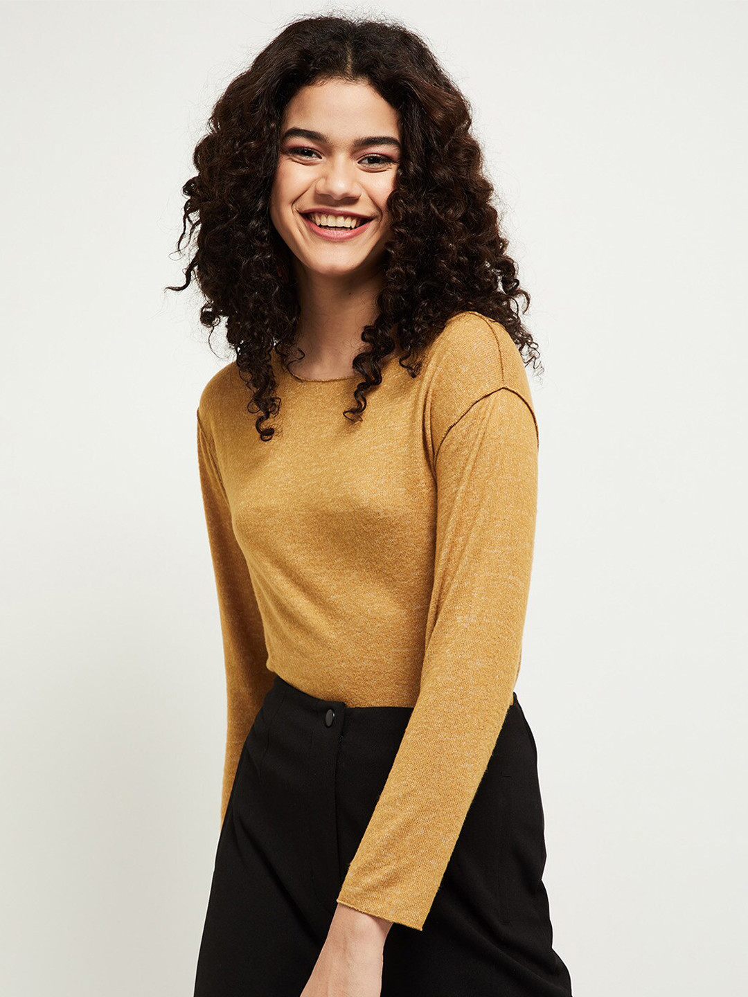Buy Max Gold Toned Regular Top - Tops for Women 15881620 | Myntra
