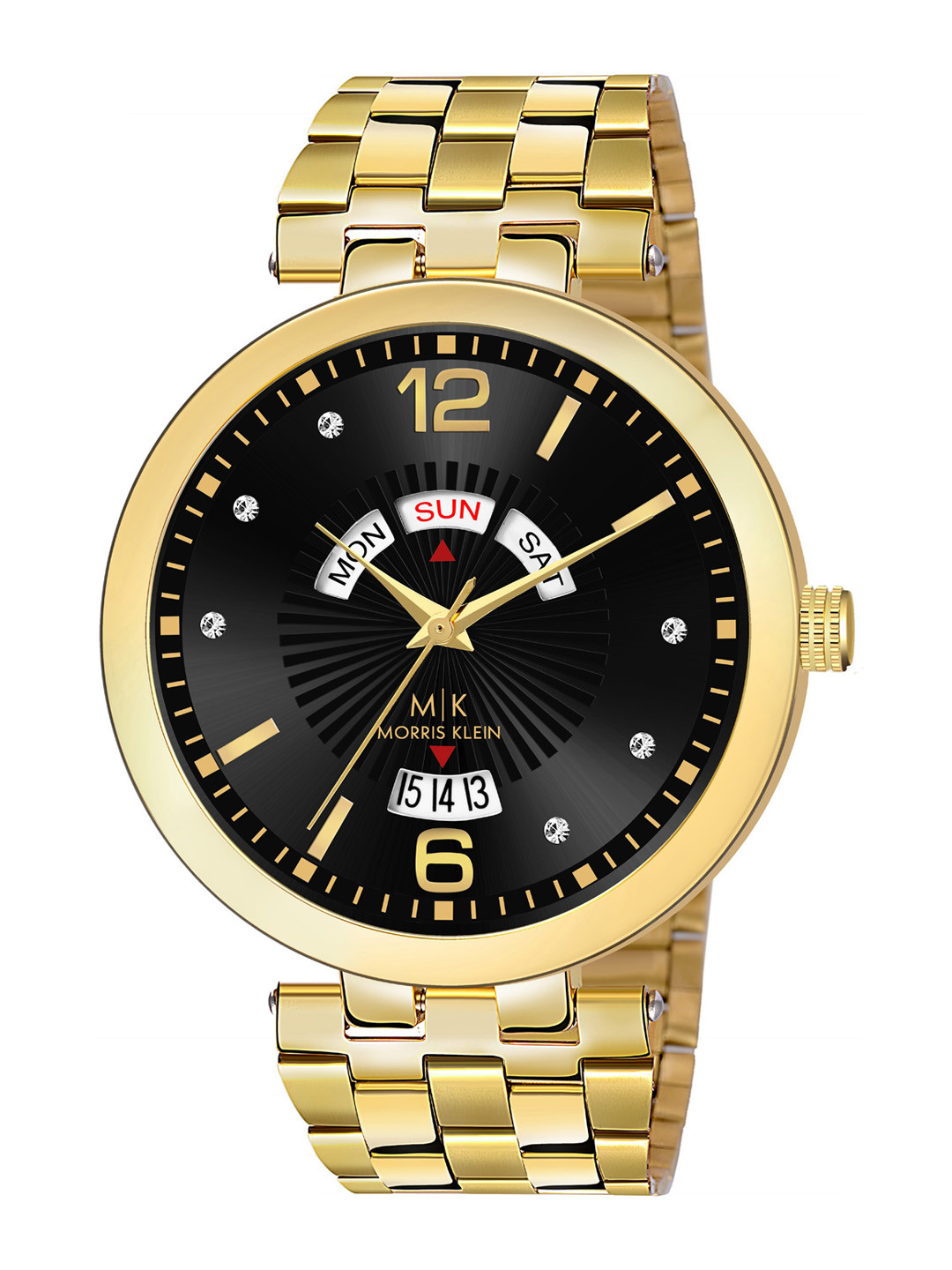 Buy MORRIS KLEIN Men Black Embellished Dial Analogue Watch MK 1022 ...