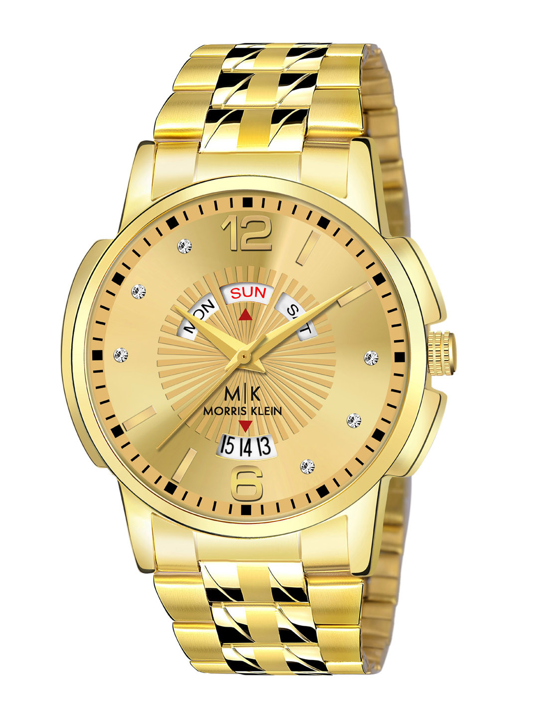 Buy MORRIS KLEIN Men Gold Toned Dial & Gold Toned Stainless Steel ...