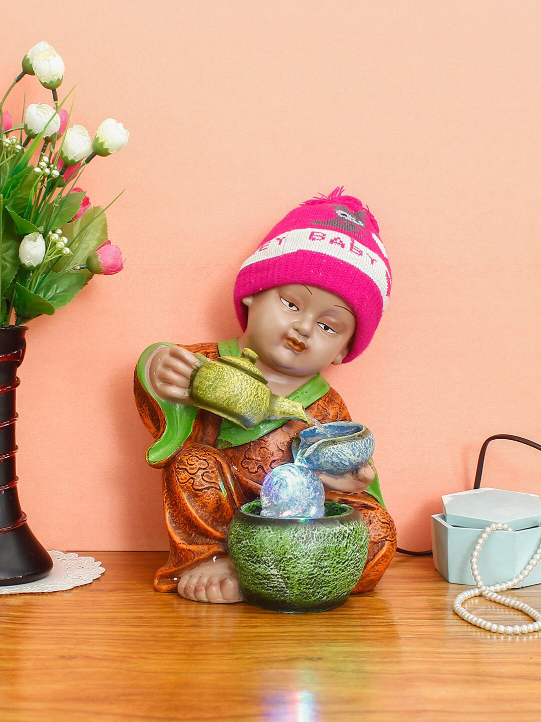 Buy ECraftIndia Pink & Green Colourful Baby Water Fountain - Fountains ...