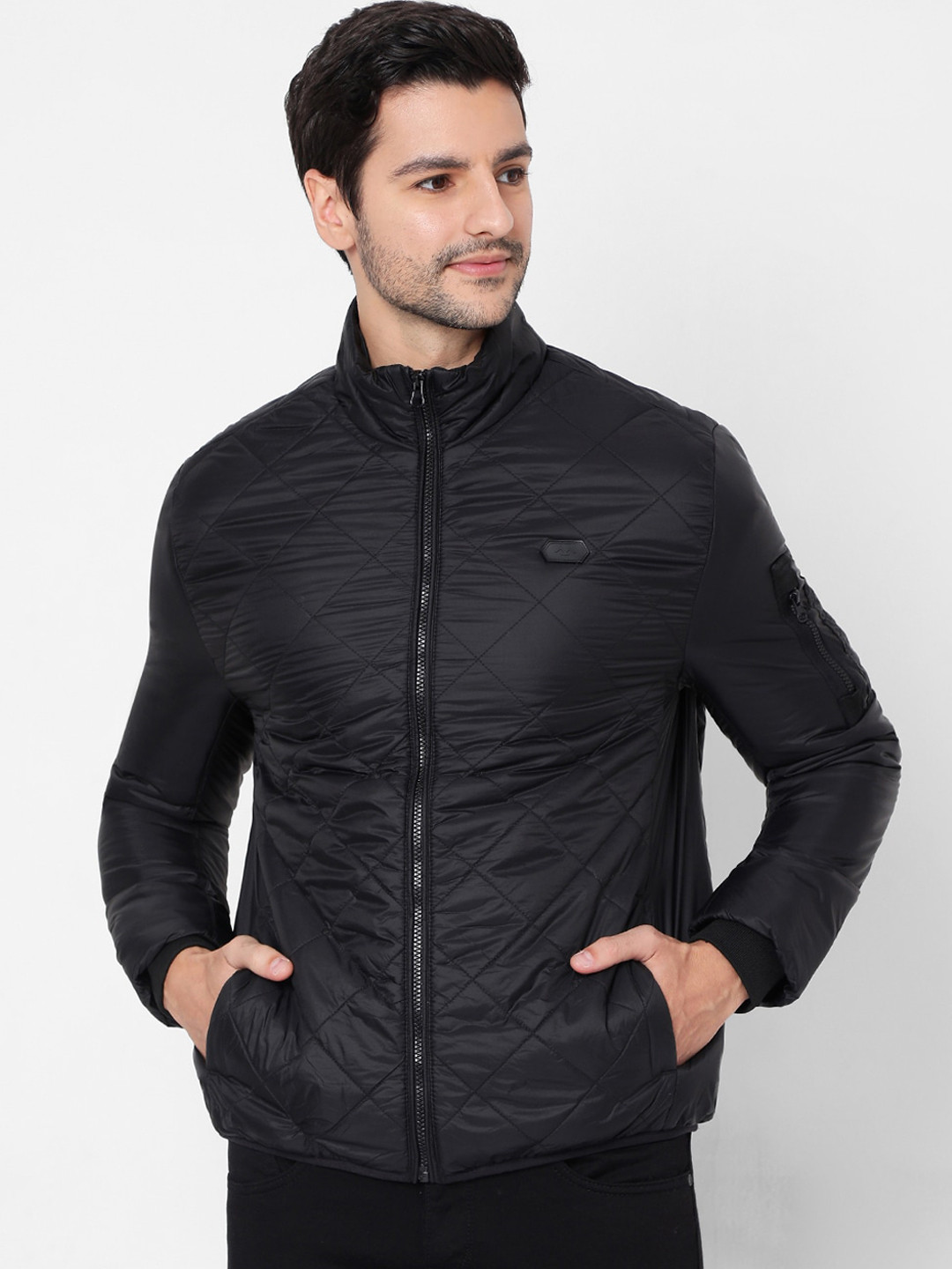 Buy Mufti Men Black Quilted Jacket - Jackets for Men 15891326 | Myntra