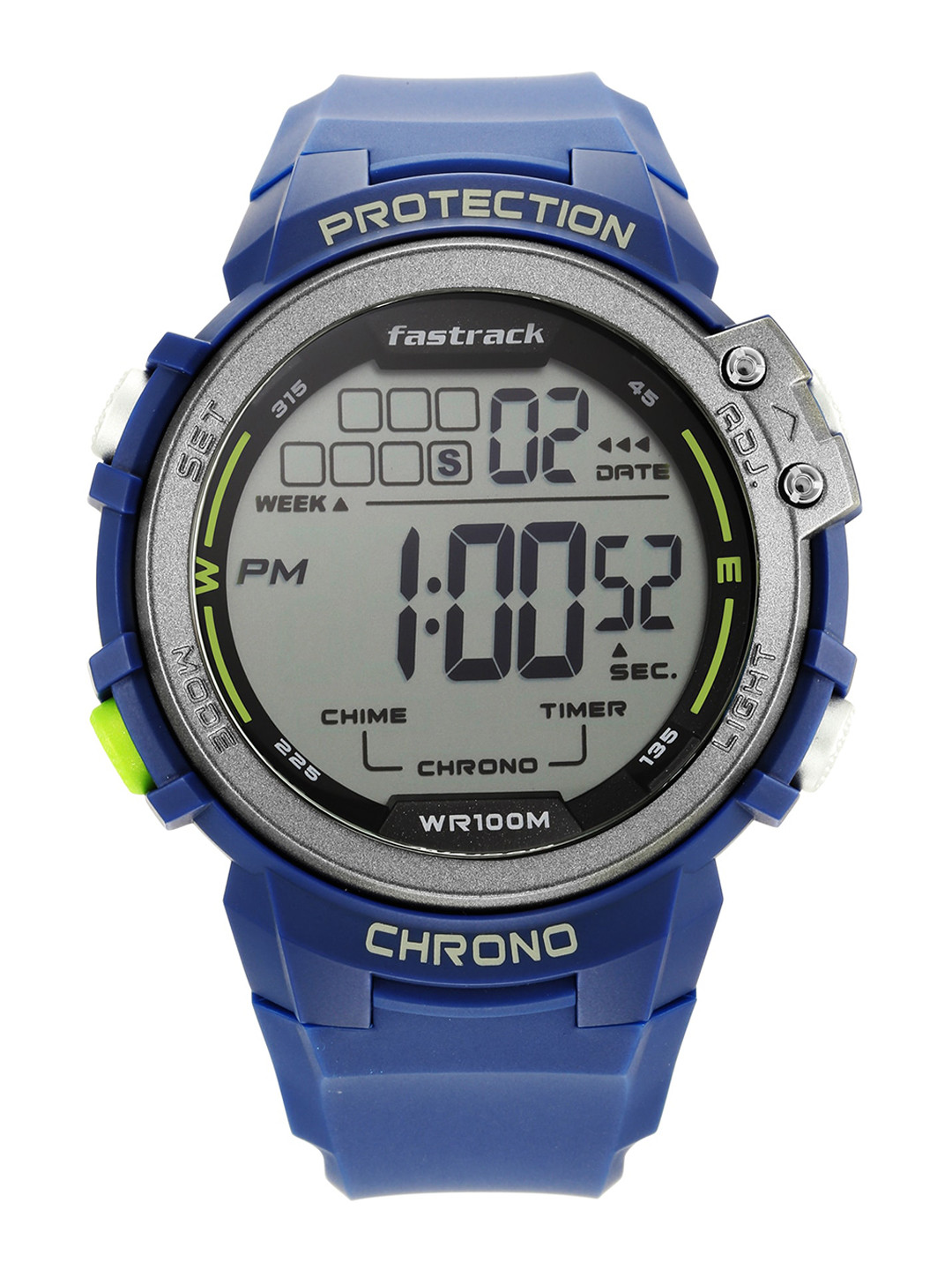 Buy Fastrack Men Grey Dial & Blue Straps Digital Watch 38068PP02 ...