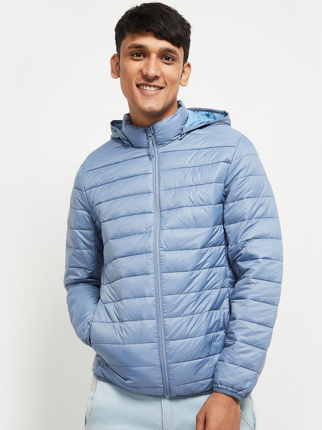 Buy Max Men Blue Puffer Jacket - Jackets for Men 15903356 | Myntra