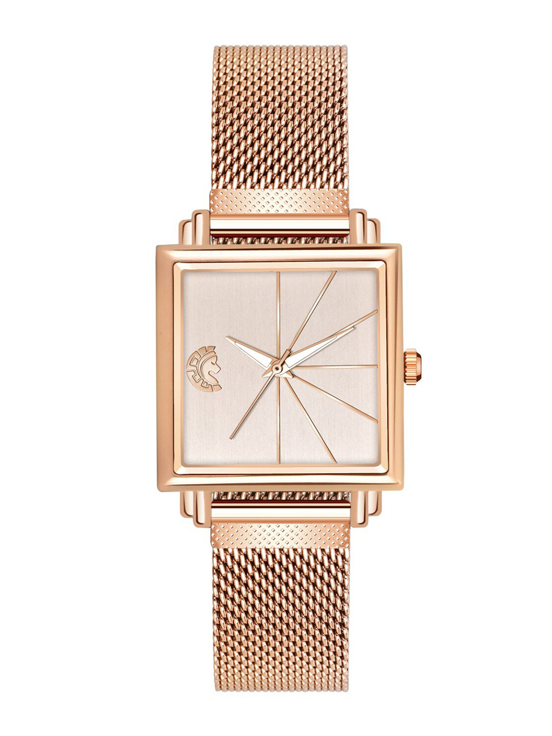 Buy STUDIO ETHENO Women Rose Gold Toned Brass Dial Bracelet Style ...