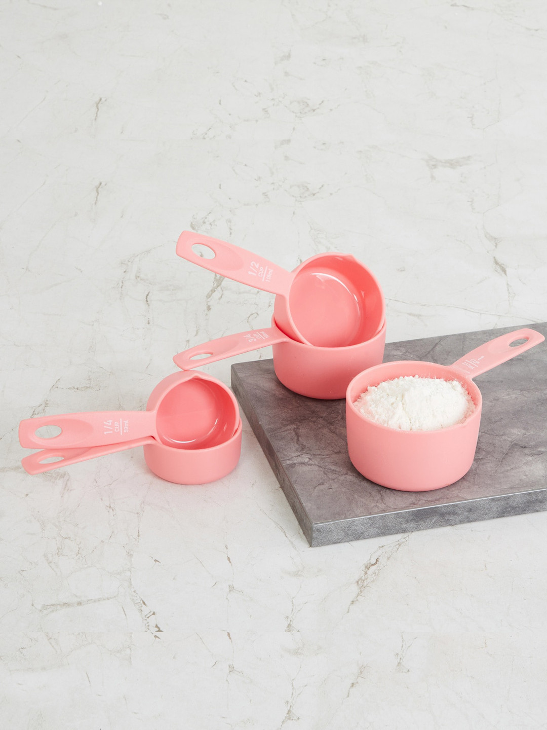 Buy Home Centre Set Of 5 Pink Solid ABS Measuring Cups - Bakeware for ...