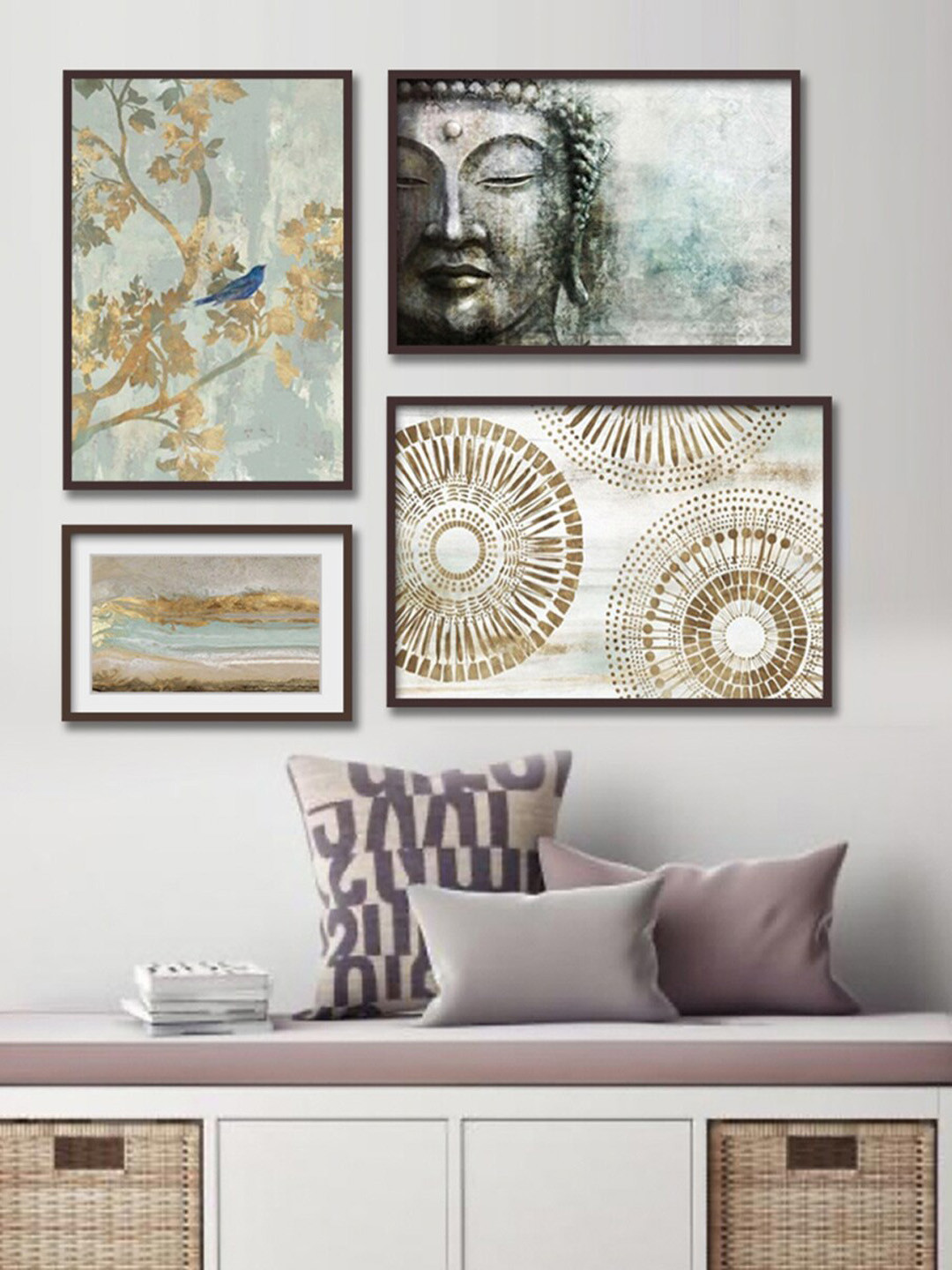 Buy Home Centre Set Of 5 Paradise Theme Wall Frames - Photo Frames for ...