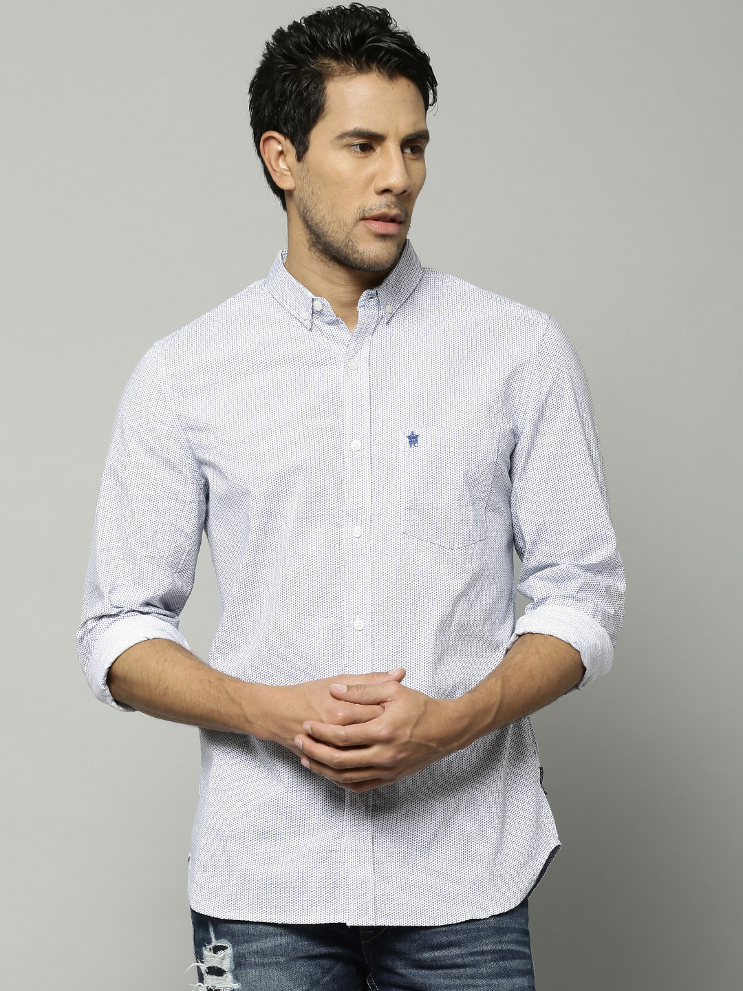 Buy French Connection Men White Printed Casual Shirt - Shirts for Men ...