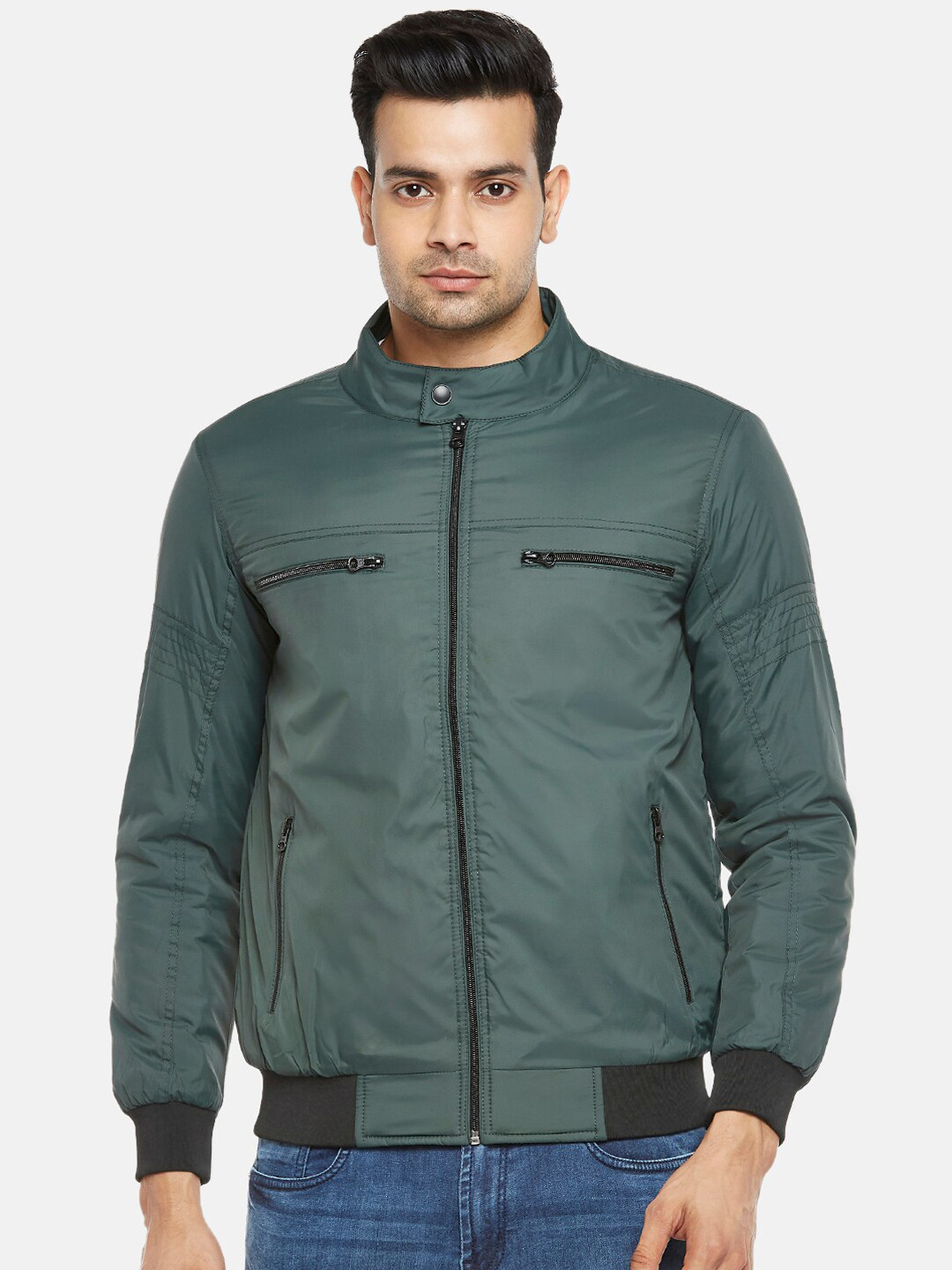 Buy People Men Green Bomber Jacket - Jackets for Men 15911786 | Myntra