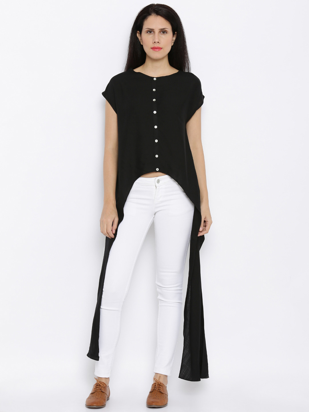 Buy AND Women Black Solid Maxi Top - Tops for Women 1591431 | Myntra