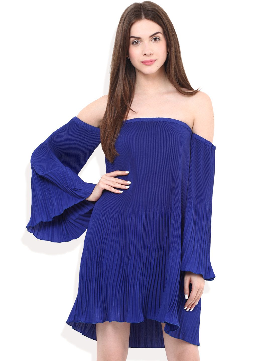 Buy RIDRESS Women Blue Solid Shift Dress - Dresses for Women 1593201 ...